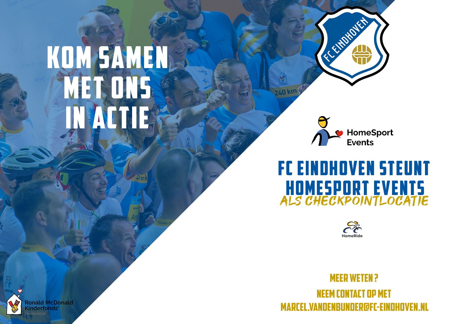FC Eindhoven steunt HomeSport Events - FC Eindhoven